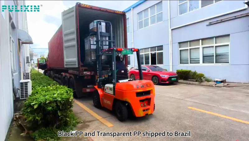 Today's shipment: 20 tons of black and clear PP sheets to Brazil - Desu ...