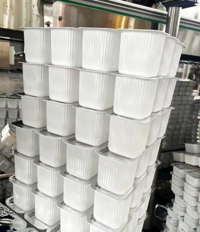 Customer sample passed: White PS plastic sheet for thermoformed yogurt ...